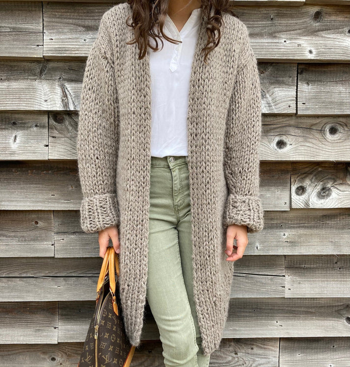 Long Cardigan Knitting Pattern – CraftellaPatterns