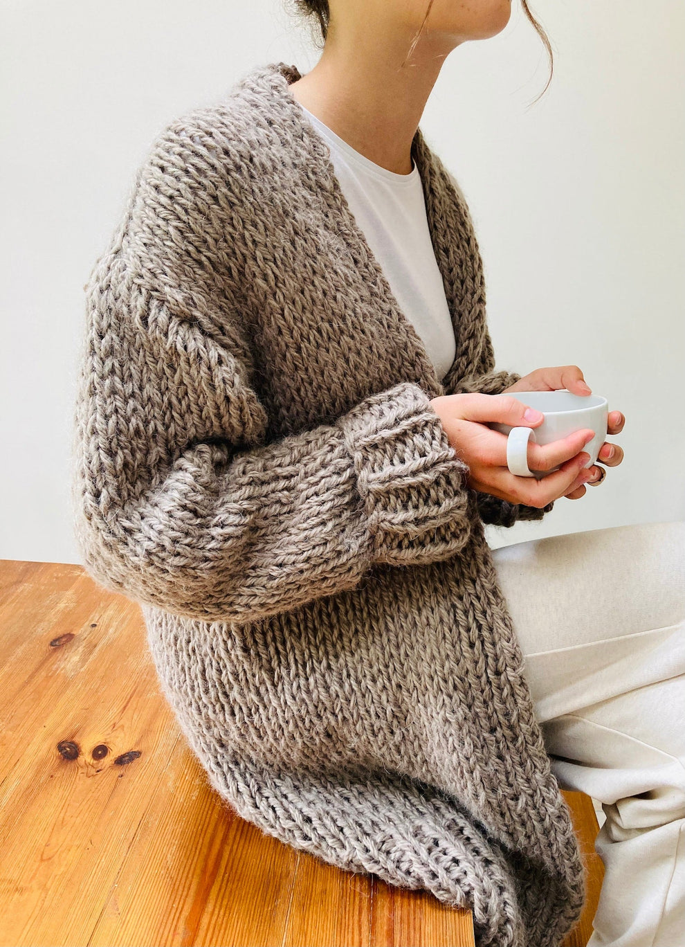 Long Cardigan Knitting Pattern – CraftellaPatterns
